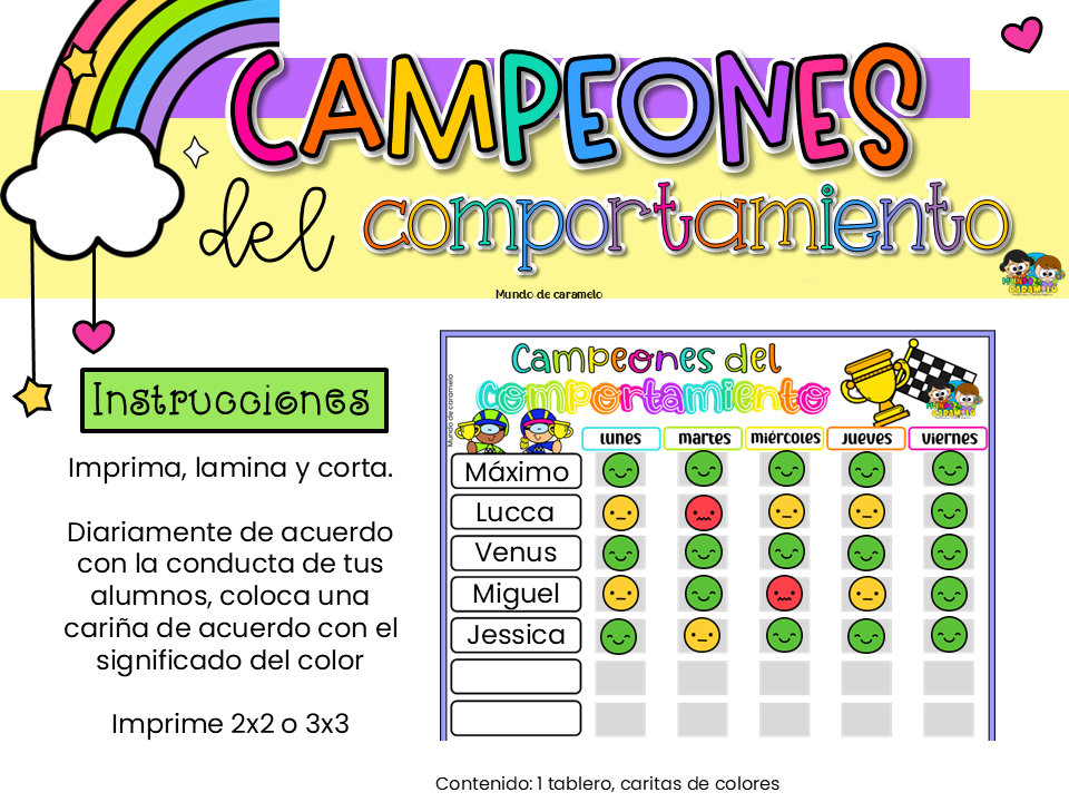 Campeones del comportamiento | Mundo de Caramelo