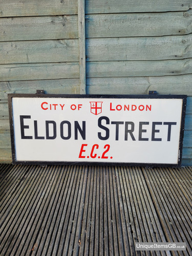 Genuine 1910's City of London Eldon Street E.C.2. Opal Glass Street ...