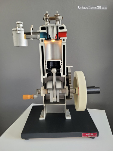 1960's Model of Diesel Engine Cross-section Cutaway Education Model by ...