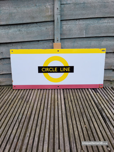 Genuine London Underground CIRCLE LINE with Metropolitan Line Enamel ...