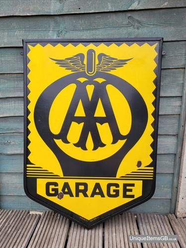 Genuine AA GARAGE Enamel Sign by FRANCO SIGNS Automobilia 31" x 22 ...