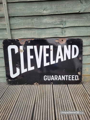 Genuine 1930s Double Sided CLEVELAND Enamel Sign 30" x 18 ...