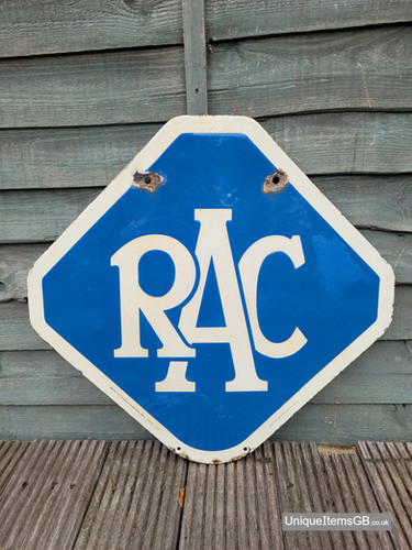 Double sided RAC enamel sign 22.5" x 18.5" | UniqueItemsGB.co.uk