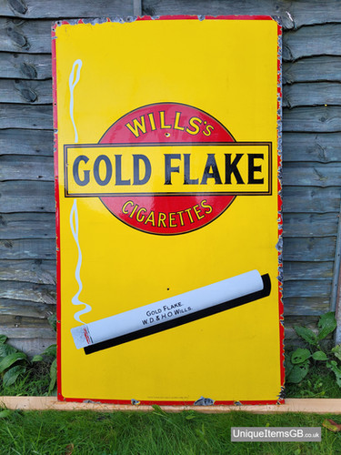 Genuine Original Wills GOLD FLAKE Cigarettes LARGE 60" x 36 ...