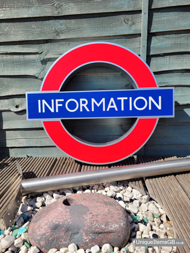 London Underground Double Sided INFORMATION sign in form of Target sign ...