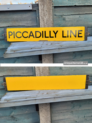 1930s London Underground PICCADILLY LINE Enamel Tube Destination Plate ...