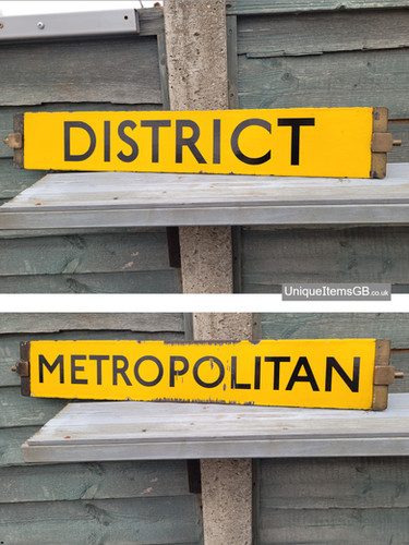 1920s London Underground DISTRICT / METROPOLITAN Enamel Tube ...