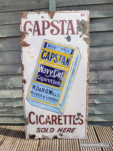 Genuine Original Capstan Enamel Sign Navy Cut Cigarettes W.D & H.O ...