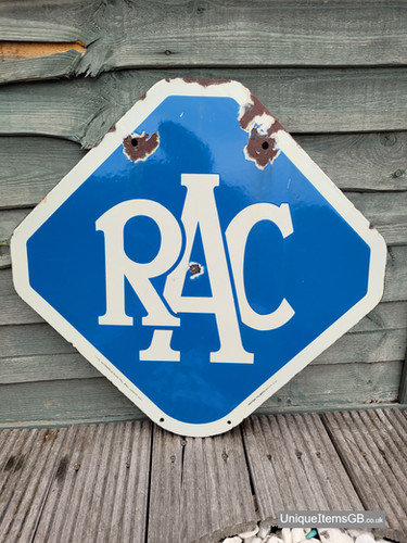 Double sided RAC enamel sign 22.5" x 18.5" | UniqueItemsGB.co.uk