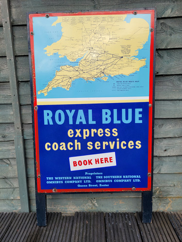 Genuine ROYAL BLUE EXPRESS COACH SERVICES enamel sign with Display ...