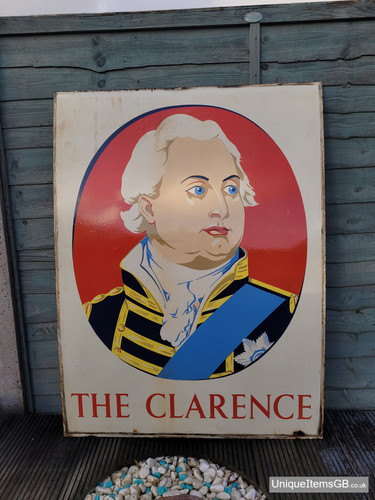 Original Colourful The Clarence Pub Enamel Sign LARGE 47.5'' x 36 ...
