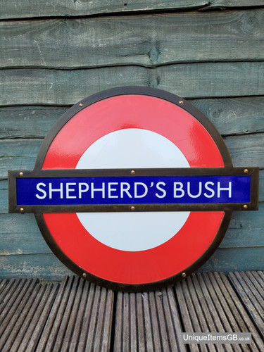 Early London Underground SHEPHERD'S BUSH Station 3 part 24" Roundel ...