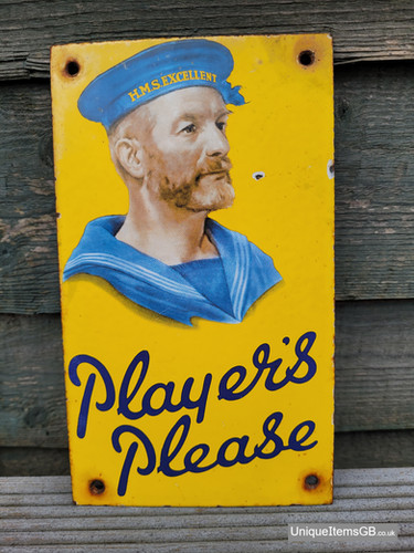 Players Please Pictorial Pocket Enamel Sign 8" x 4.75" | UniqueItemsGB ...