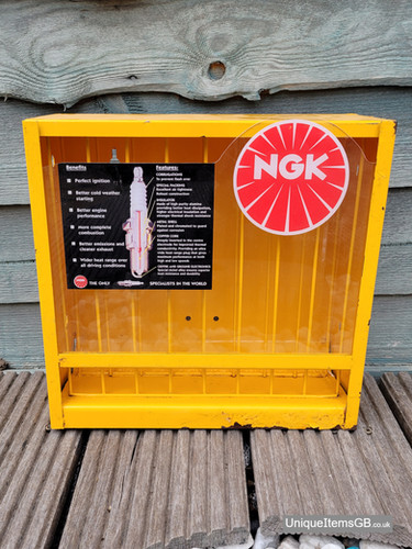 Vintage NGK Spark Plug Display Rack Stand Dispenser | UniqueItemsGB.co.uk