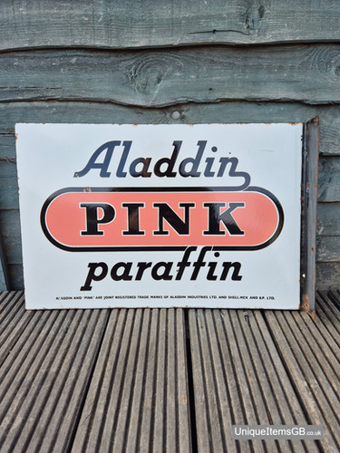 Genuine Flange Double Sided Aladdin Pink Enamel Sign Advertising Sign ...