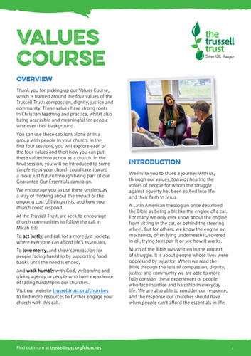 Values Into Action - You can order up to 12 copies | Trussell Shop