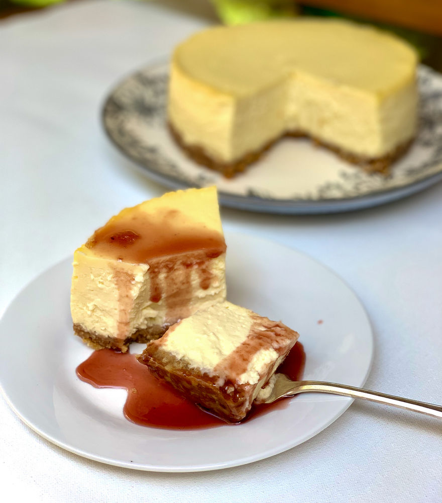 Cheesecake clásico. (¡No necesitas ningún electrodoméstico!)