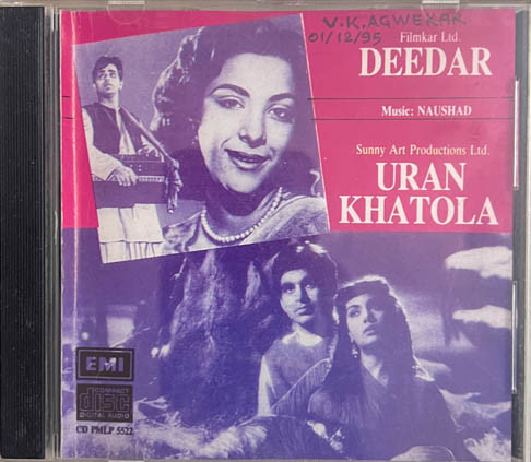 Deedar and Uran Khatola audiocd -Hindi Film Songs - Made in UK - EMI ...