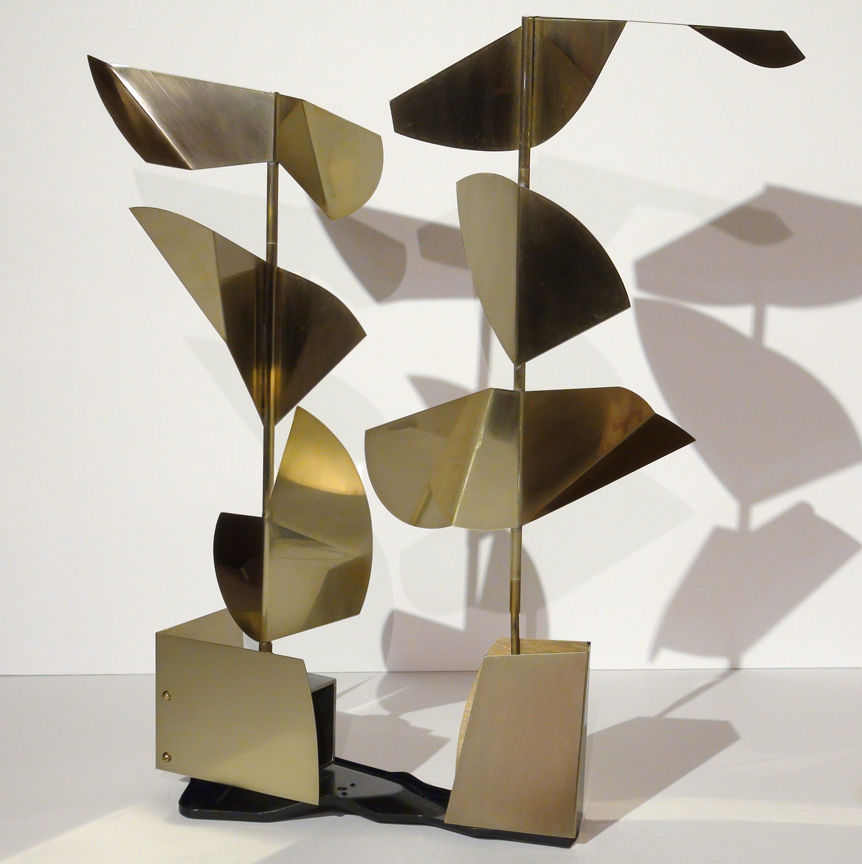 Soihl: Twin Columns-Revolving Brass Forms | Blackfish Gallery
