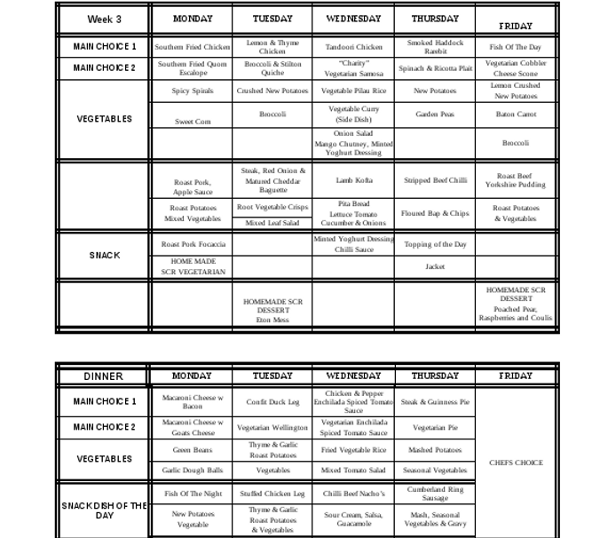 Hall Menus | univjcr