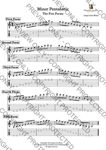 Learn to improvise on guitar! Unlock the 5 forms of the minor pentatonic scale with our free pdf