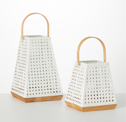 CANE LANTERNS - SET OF TWO | Gunn & Co.