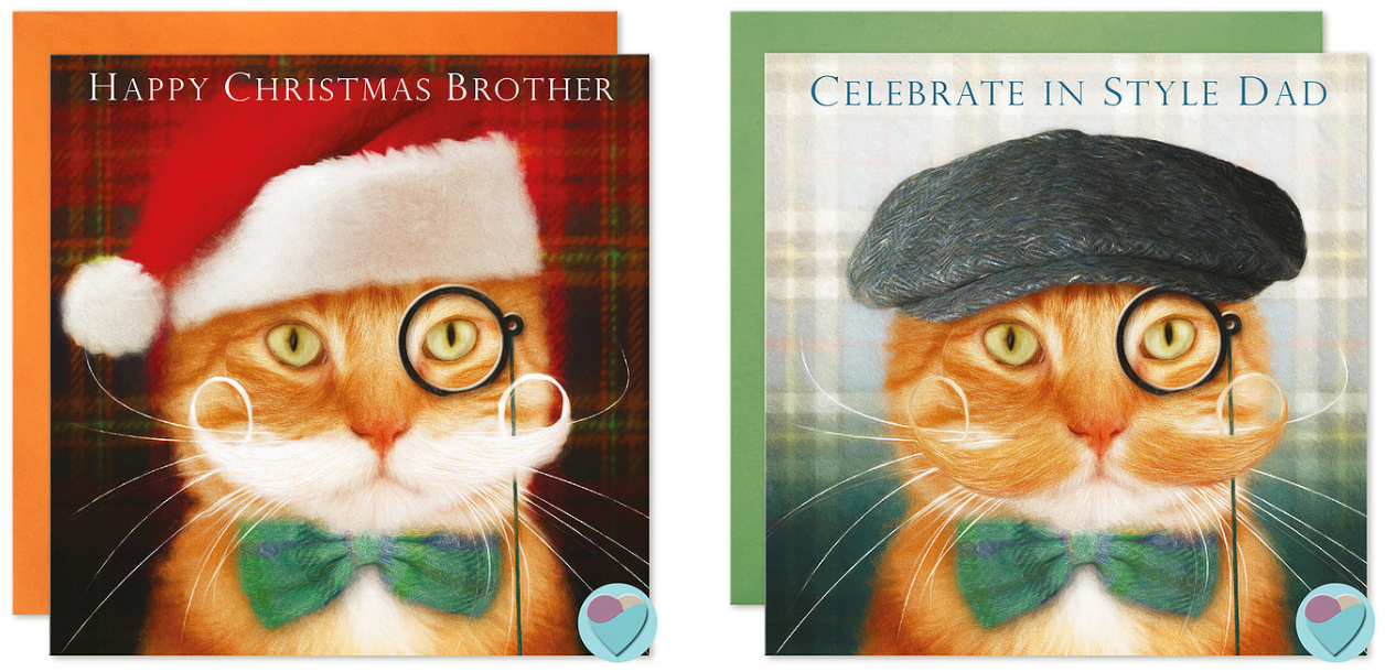 Ginger Cat and Kitten Cards - BUY ONLINE - JuniperLove Greetings UK