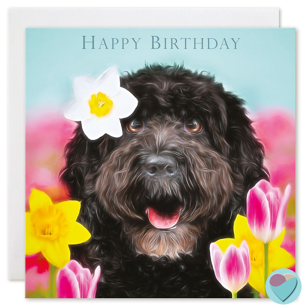 Cockapoo Birthday Card 'HAPPY BIRTHDAY' | juniperlove