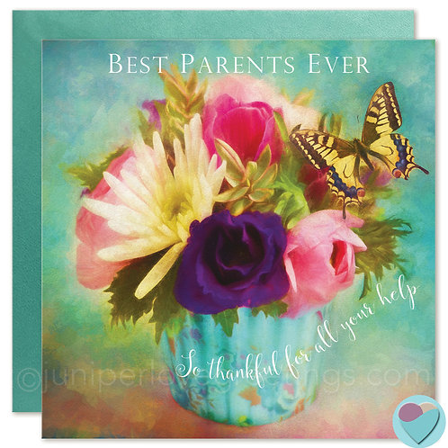 Thank You Card to Parents 'BEST PARENTS EVER' So thankful for all your ...