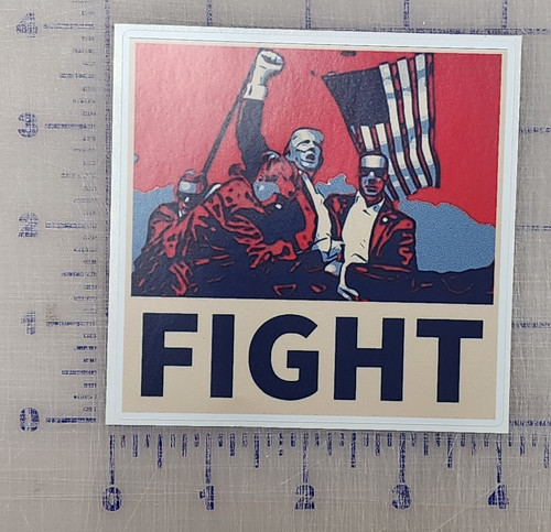 Donald Trump FIGHT USA MAGA 2024 with laser eyes 4" tall ...