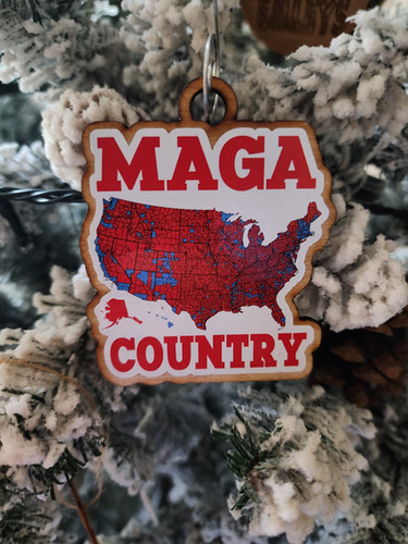MAGA COUNTRY Election Map Republican's Christmas Ornament Save America ...