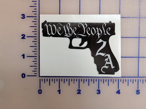Reflective We The People Pistol 4" Vinyl Sticker BUY 4 and get 1 free ...