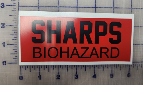 Sharps Biohazard 6" Vinyl Sticker for containers | EngravedLaserDesigns
