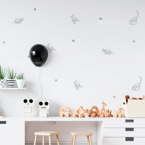 Dinosaurios grises // Wall Decals | Vinilizate