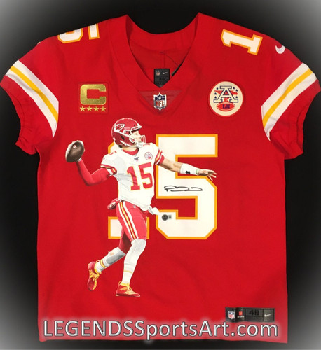 Patrick Mahomes "Hand Painted" Autographed Authentic Jersey. 1/1 ...