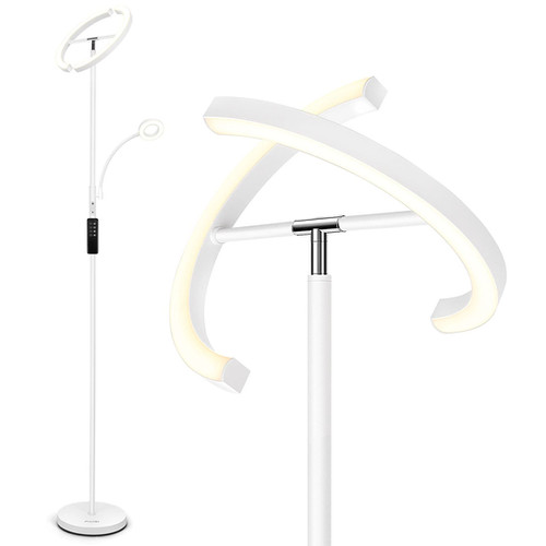 FIMEI Floor Lamp, Modern LED Rotatable Floor Lamp with Reading Light ...