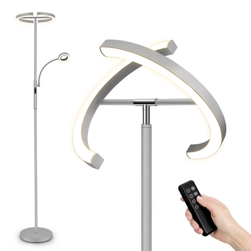 FIMEI Floor Lamp, Modern LED Rotatable Floor Lamp with Reading Light ...