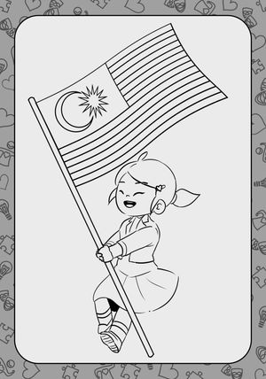 satu malaysia logo coloring pages for kids