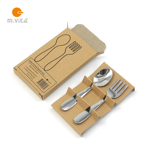 Nido Baby Fork and Spoon Set Stainless Steel | M.Vita Montessori