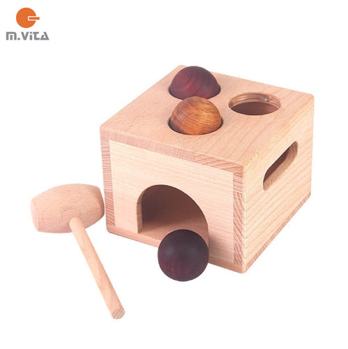 Box with Balls to Push Montessori Sensorial Material | M.Vita Montessori