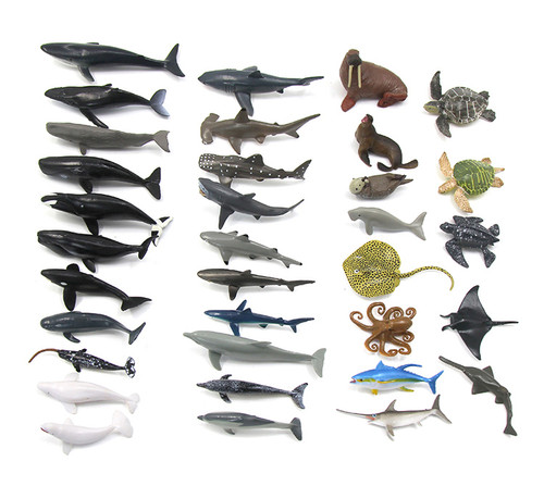 Mini Sea Animals Replicas 34pcs Set | M.Vita Montessori