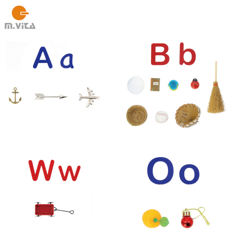Montessori Felt Movable Alphabet Sound Game Objects 66 Miniatures ...