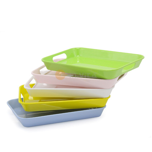 Set of 5 Melamine Trays with Color Options 9.96" * 7.40" * 1.18" | M ...