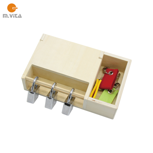 Montessori Locks and Keys Activity Set – Wooden Box with 3 Padlocks | M ...