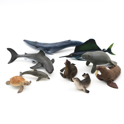 Animal Replicas：Ocean, Set of 9 Sea Life Animals | M.Vita Montessori