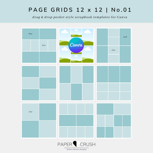 PAGE GRIDS 12x12 | No.1 | Paper Crush Design