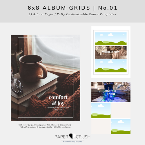 ALBUM GRIDS 6x8 | No. 1 | Paper Crush Design