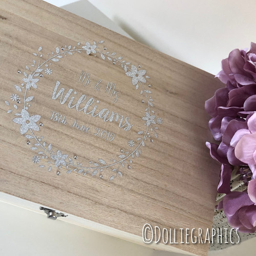 Personalised Wedding Keepsake Box | Dollie Graphics