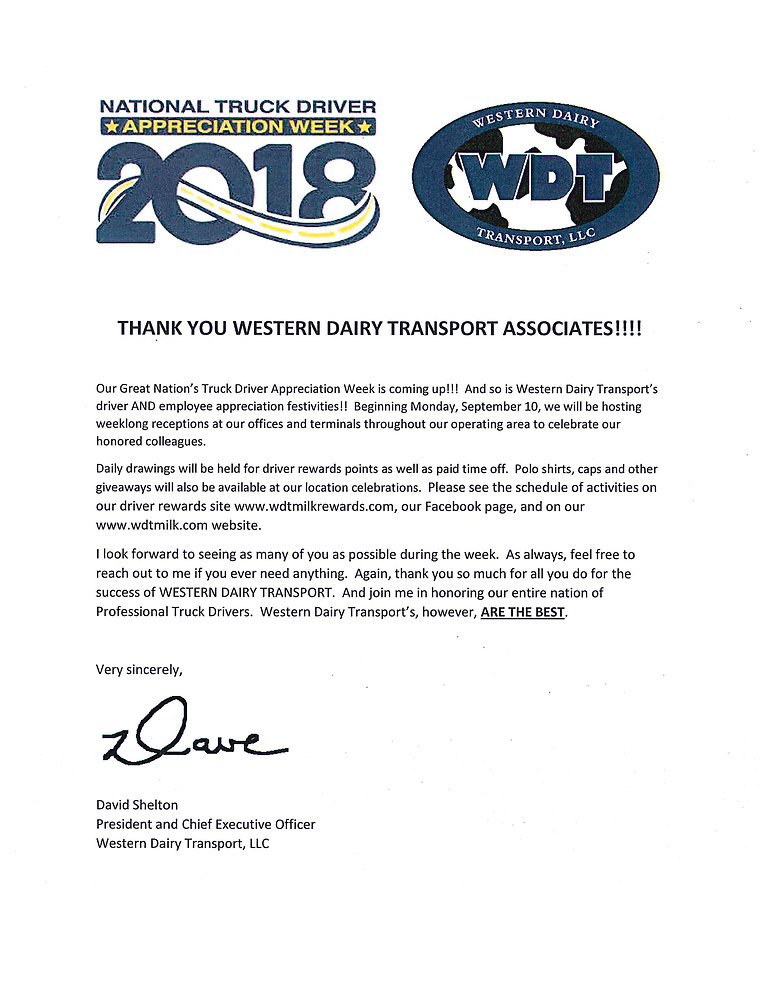 National Truck Driver Appreciation Week