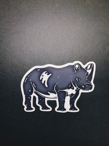 Northern White Rhino Sticker | Shapes In Nature